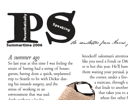 From the (PS) Archives – (Parenthetically) Speaking